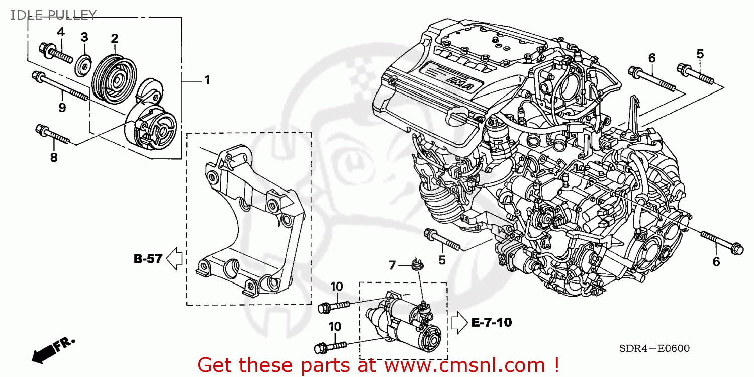 31180RCJA01: Pulley Comp,idler Honda - buy the 31180-RCJ-A01 at CMSNL