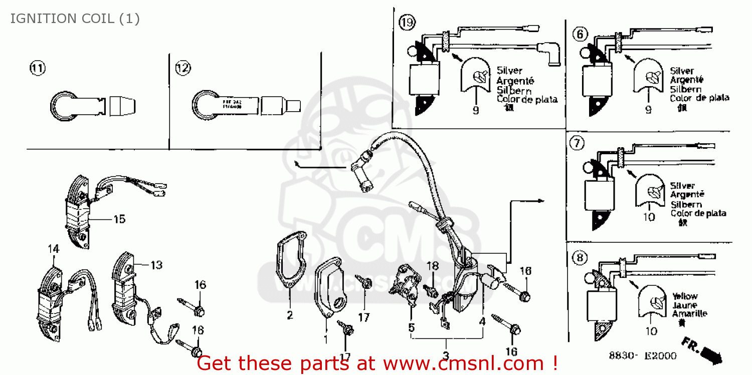 COIL ASSY,IGN. for G200\QCX\148830E5 - order at CMSNL