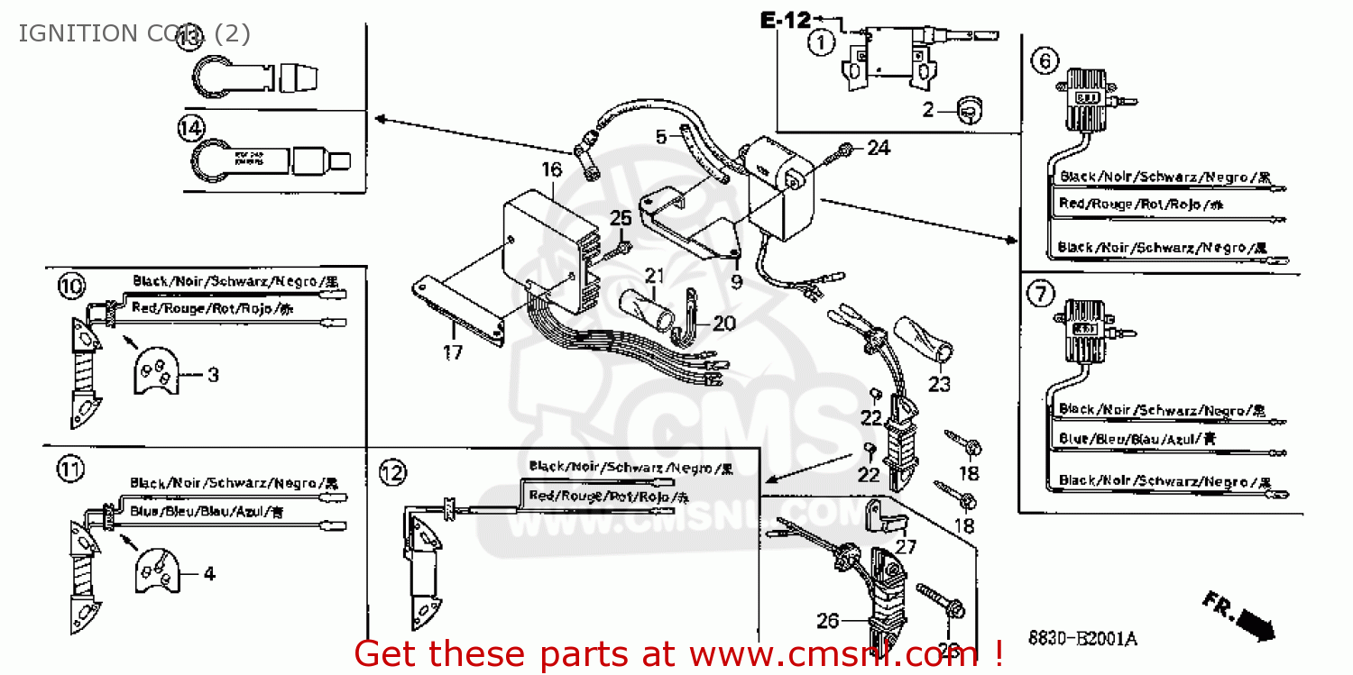 30500883N01: Coil Assy,ign Honda - buy the 30500-883-N01 at CMSNL