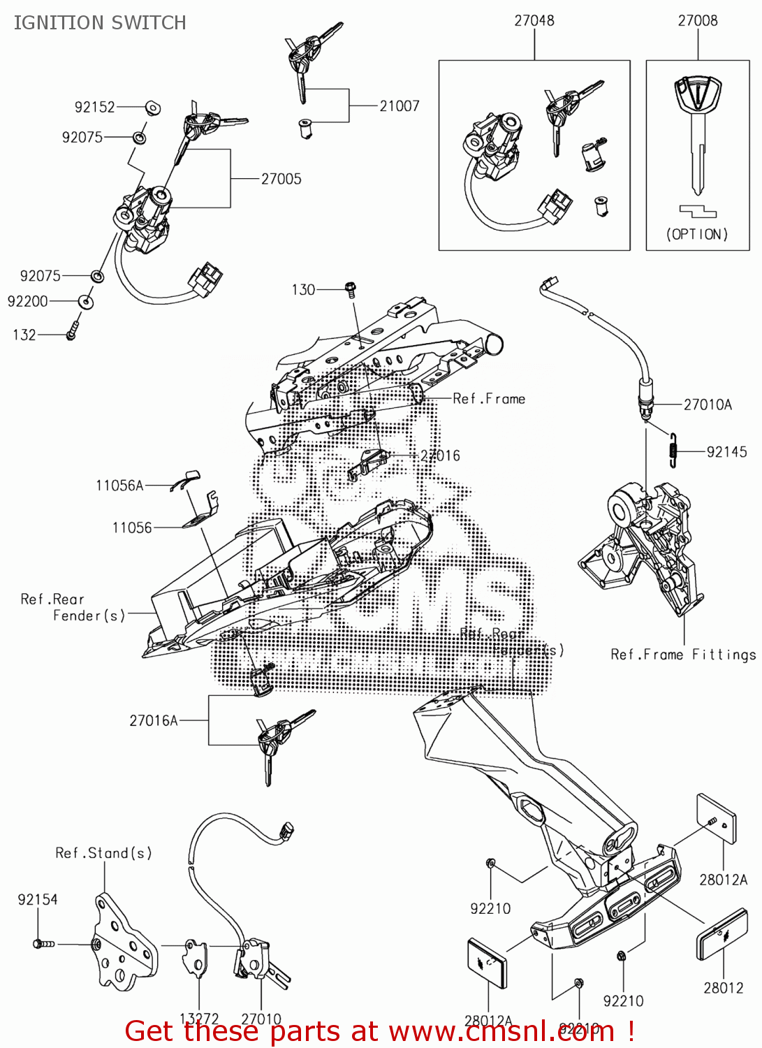 270100857: Switch,brake Kawasaki - buy the 27010-0857 at CMSNL