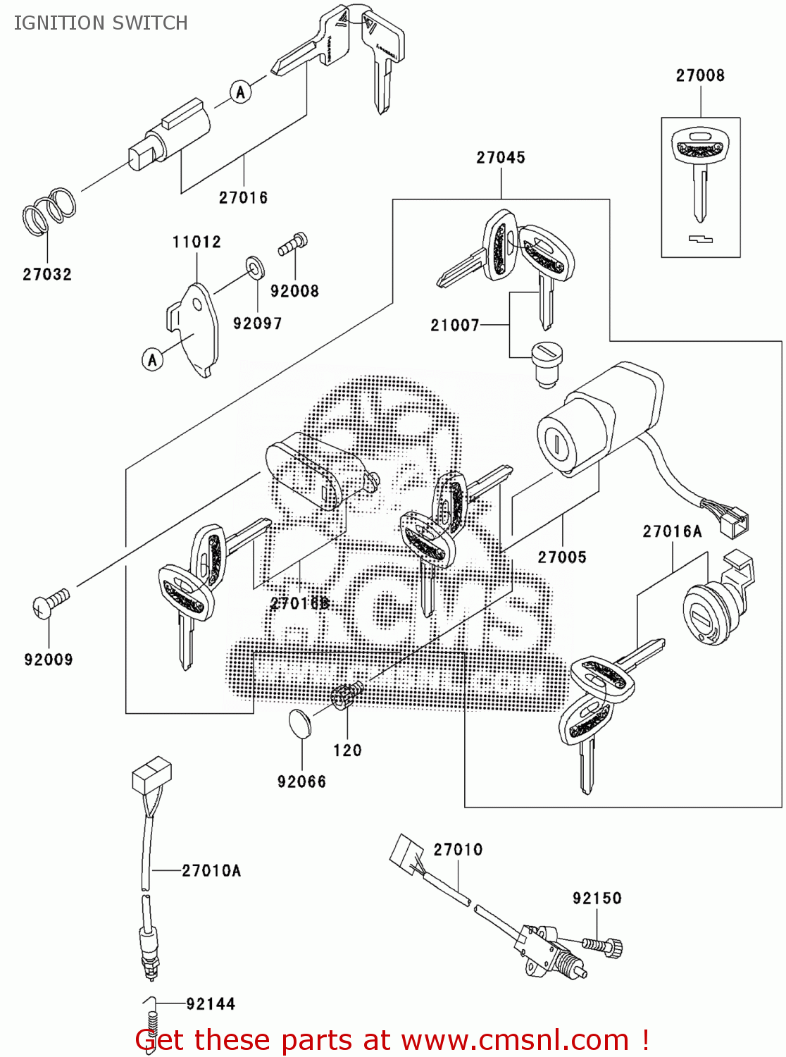 270455158: Switch-assy Kawasaki - buy the 27045-5158 at CMSNL