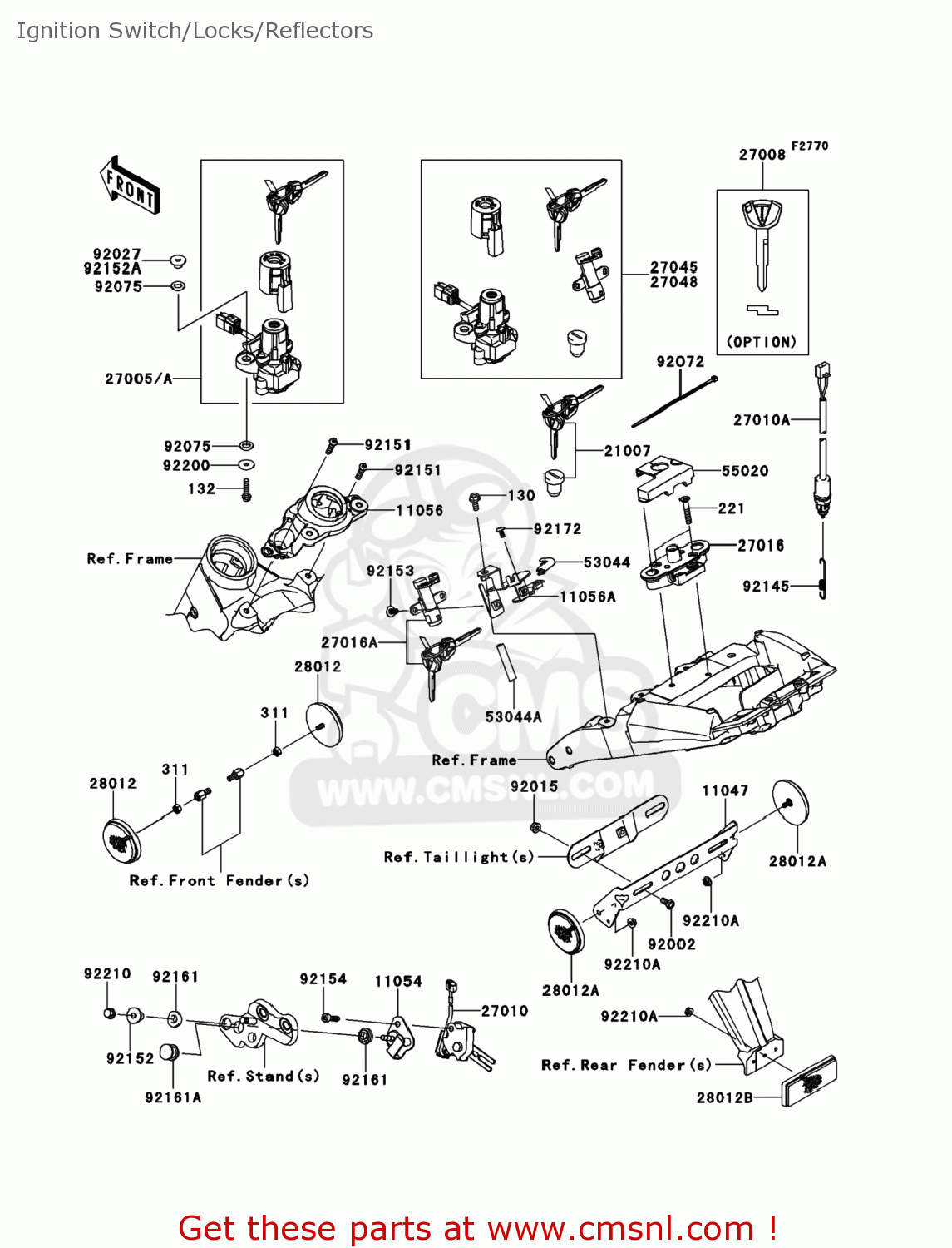 110560161: Bracket,ignition Swit Kawasaki - buy the 11056-0161 at CMSNL