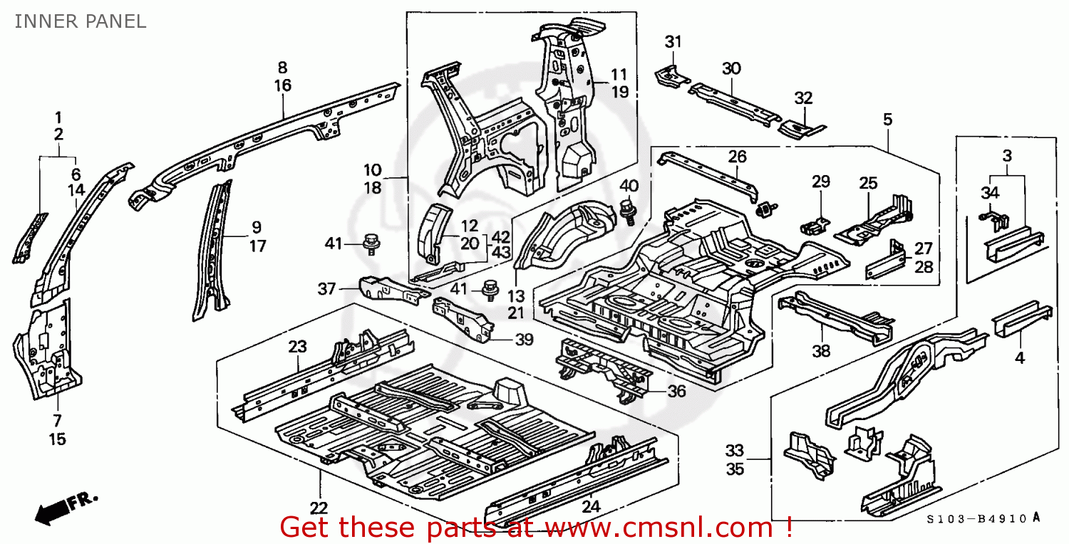 64730S10300ZZ: Wheel House Comp Honda - buy the 64730-S10-300ZZ at CMSNL