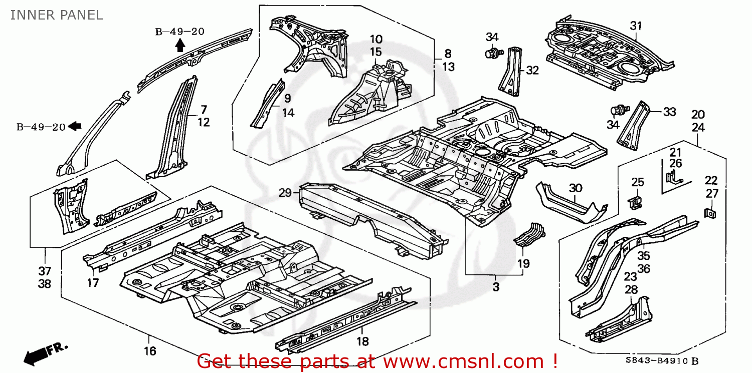 64700S4KA01ZZ: Panel Comp L,rr I Honda - buy the 64700-S4K-A01ZZ at CMSNL