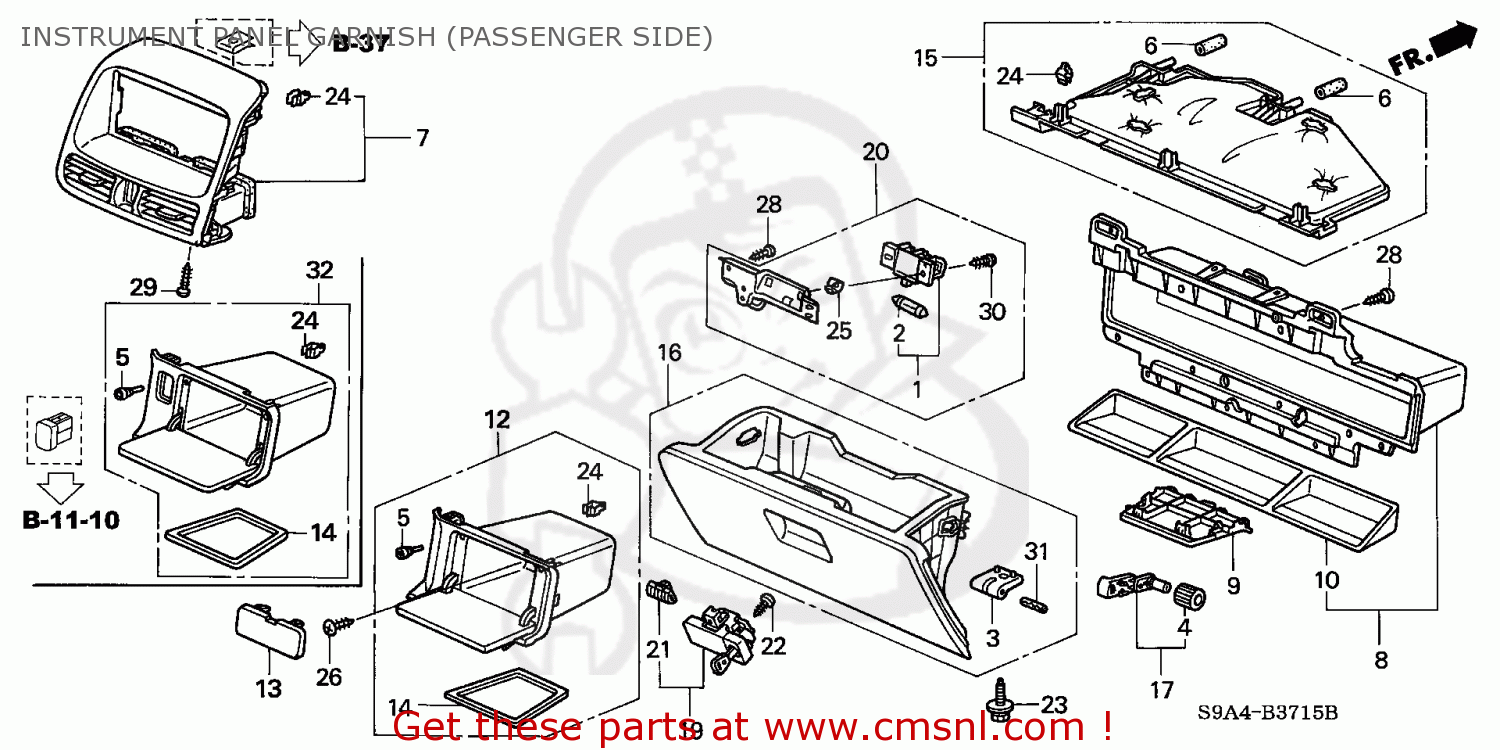 77342S9AA01ZA: Mat *nh167l* Honda - buy the 77342-S9A-A01ZA at CMSNL