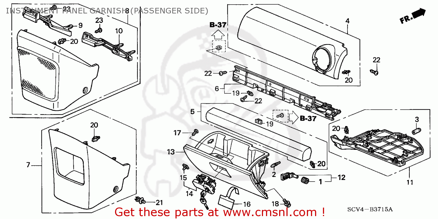 77510SCVA01ZA: Box Sub A*nh167l* Honda - buy the 77510-SCV-A01ZA at CMSNL