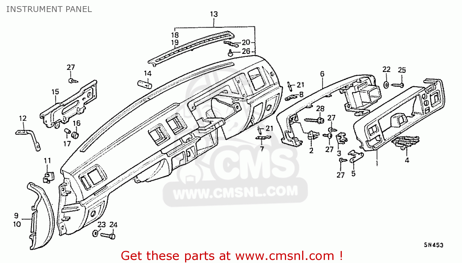 66820692000ZA: Panel Comp., Instrument *nh-1l* Honda - buy the 66820 ...