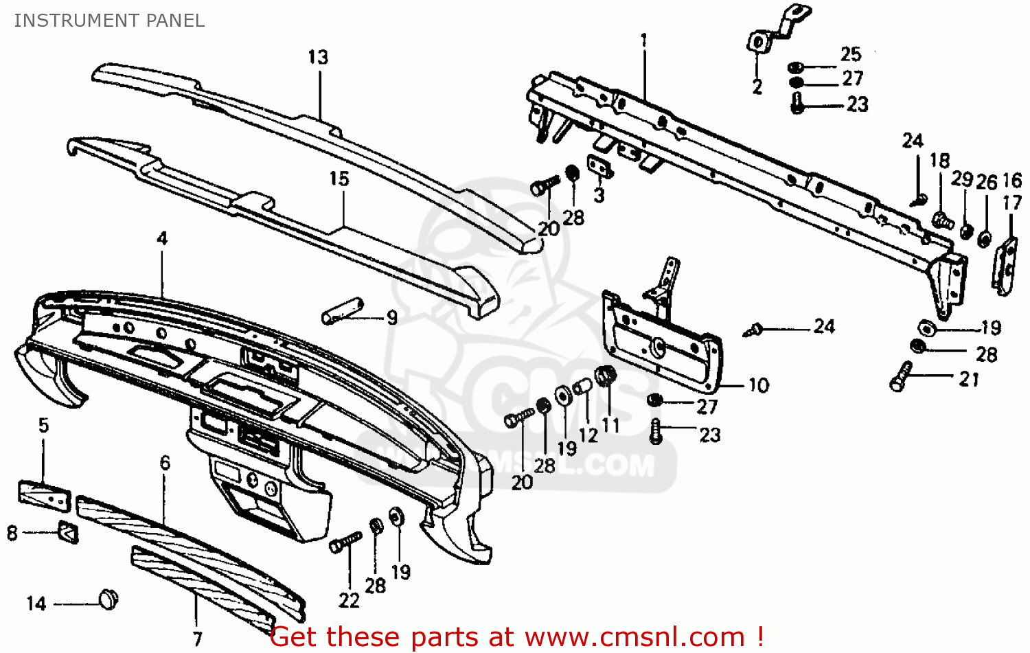 66821657671ZA: Panel *nh1l* Honda - buy the 66821-657-671ZA at CMSNL