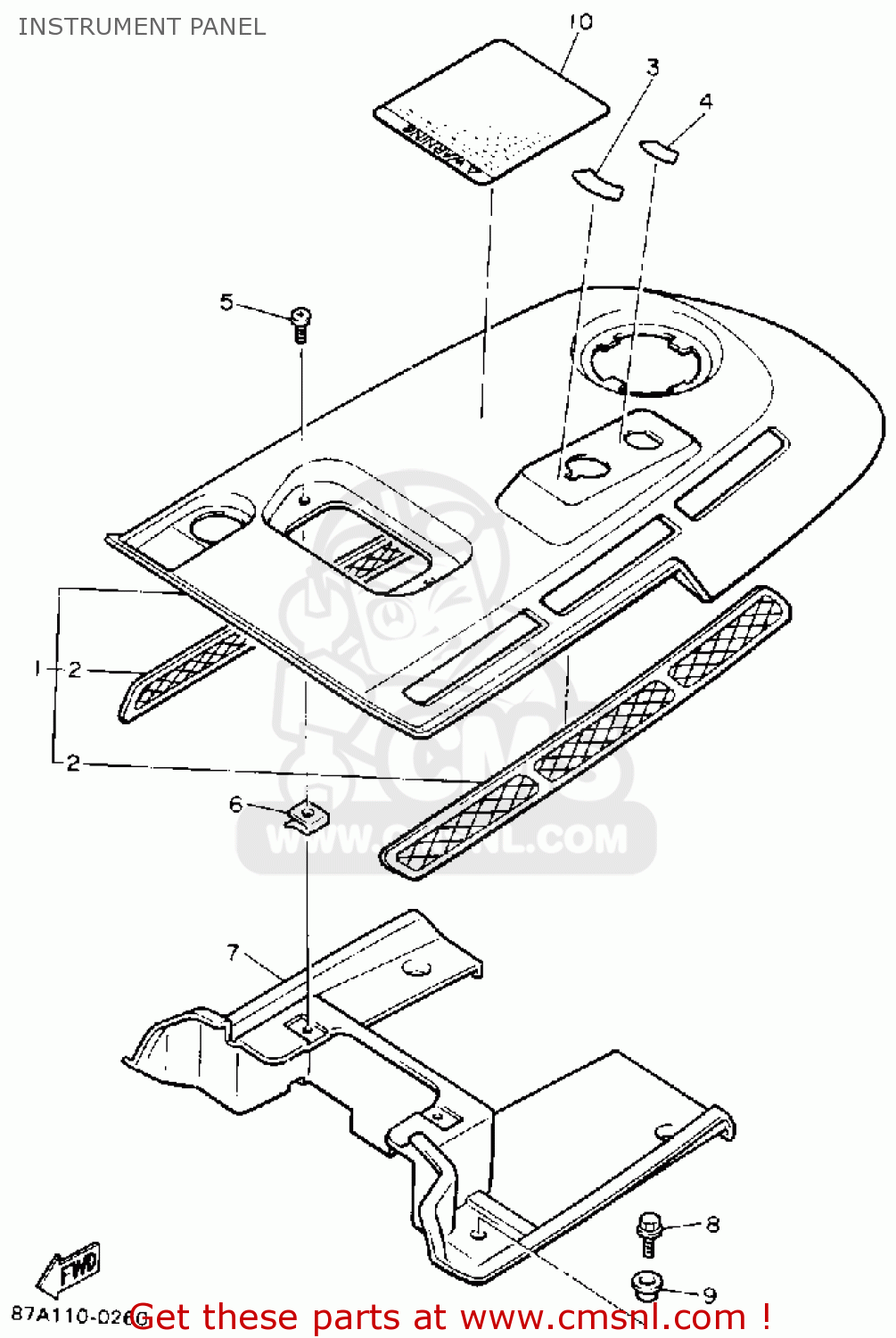 87A7771000: Instrument Panel Assy Yamaha - buy the 87A-77710-00-00 at CMSNL