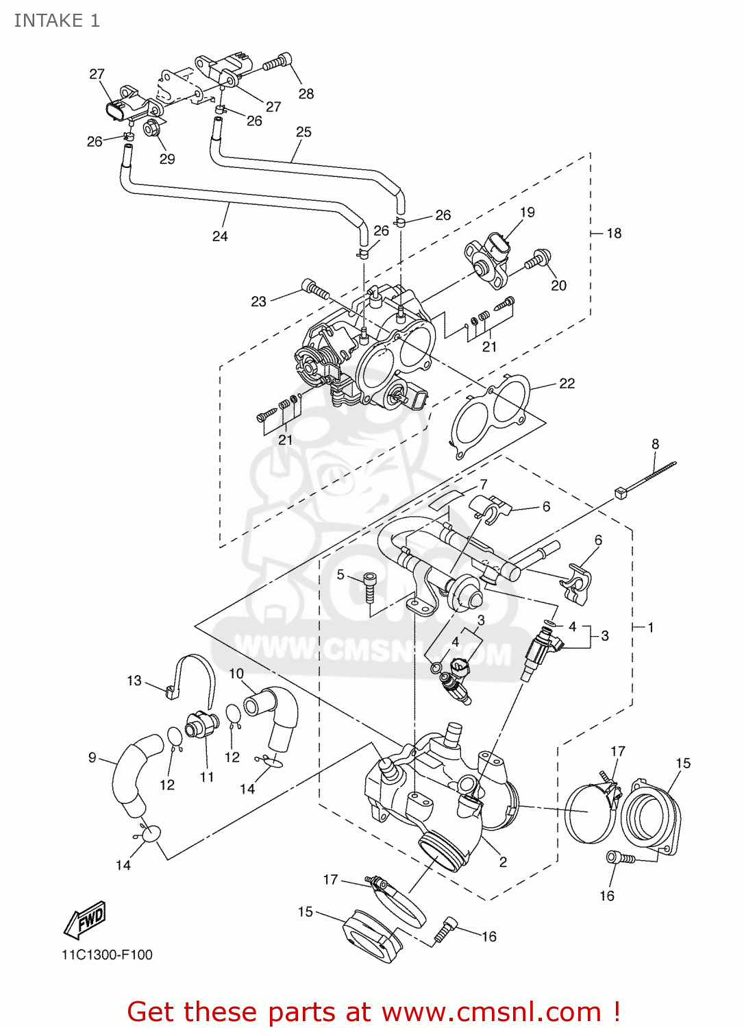 3D81375000: Throttle Body Assy Yamaha - buy the 3D8-13750-00 at CMSNL