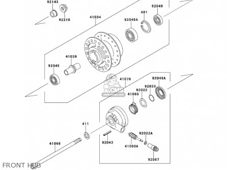 Kawasaki AN110D2 KAZER 2000 CANADA parts lists and schematics