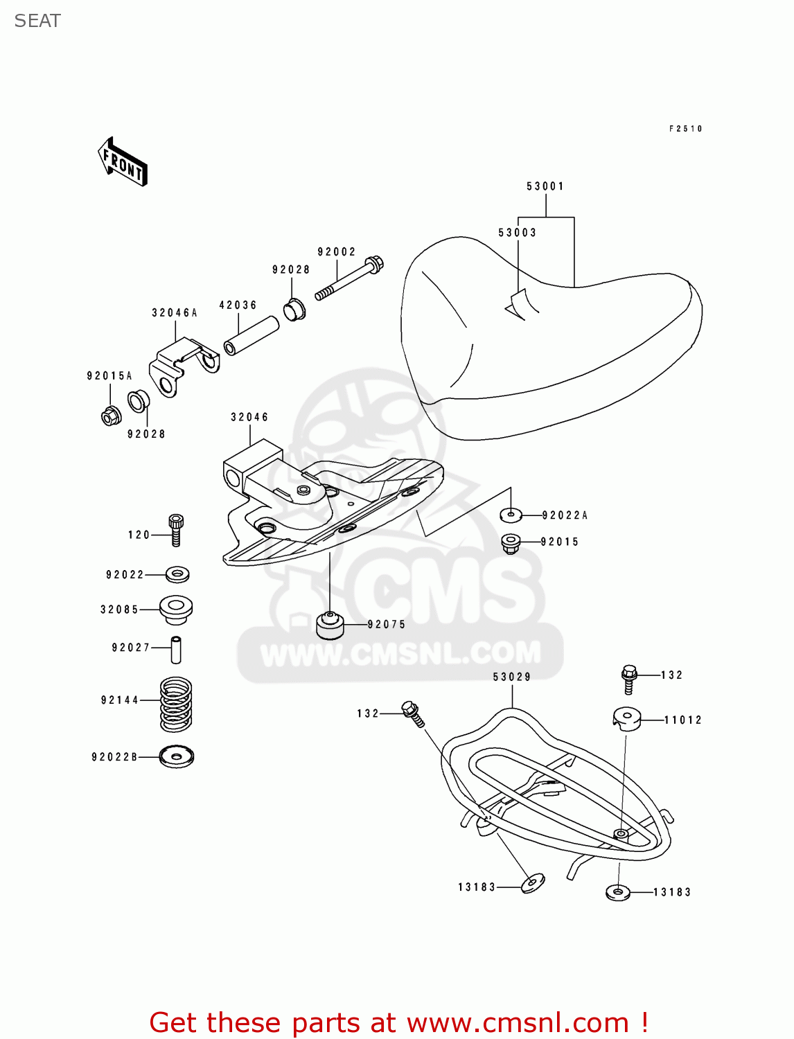 Kawasaki BJ250A3 ESTRELLA 1995 FG SEAT - buy original SEAT spares online
