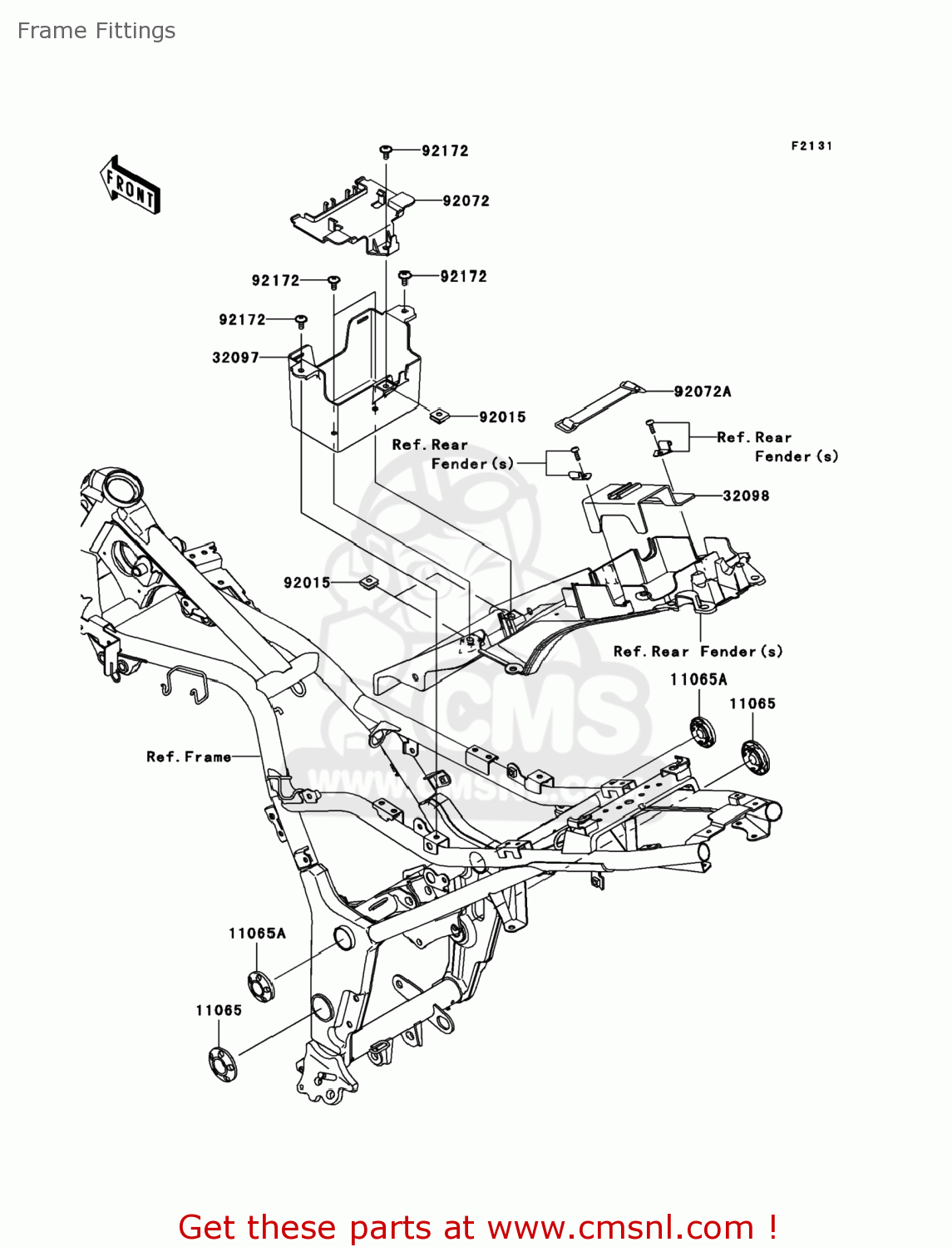 Kawasaki EX250JBF NINJA 250R 2011 USA Frame Fittings - buy original ...