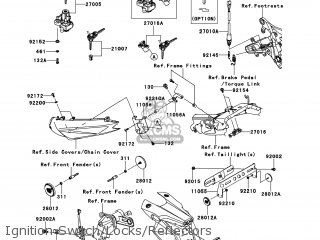 Kawasaki EX650ECF NINJA 650 2012 USA parts lists and schematics