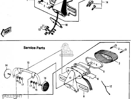 Kawasaki F3 BUSHWACKER 1970 AR USA parts lists and schematics