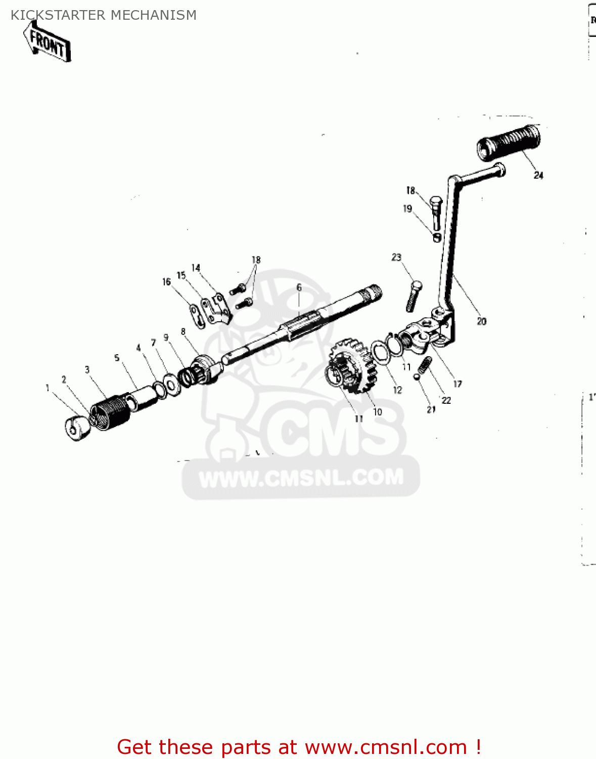 Kawasaki F8A 1972 USA parts lists and schematics