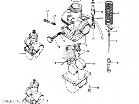 Kawasaki H2B MACH IV 1974 CANADA parts lists and schematics