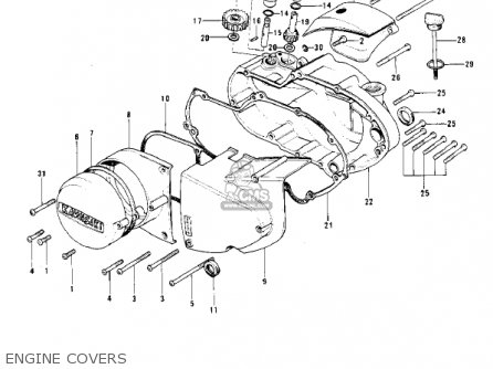 Kawasaki H2B MACH IV 1974 CANADA parts lists and schematics