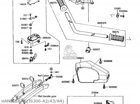 Kawasaki JS300-A3 JETSKI300SX 1989 USA parts lists and schematics