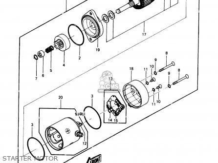 Kawasaki JS440-A14 JETSKI440 1990 USA CANADA parts lists and schematics