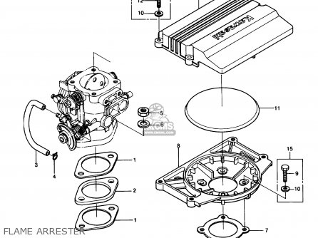 Kawasaki JS550-A5 JETSKI550 1986 USA parts lists and schematics