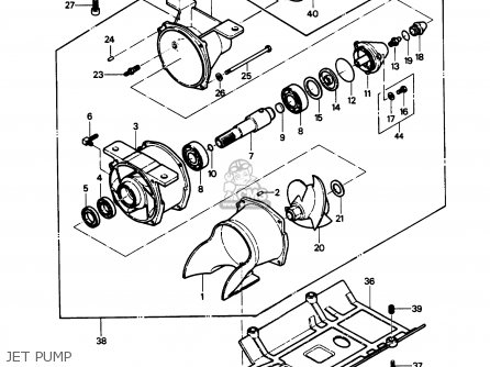 Kawasaki JS550-A5 JETSKI550 1986 USA parts lists and schematics
