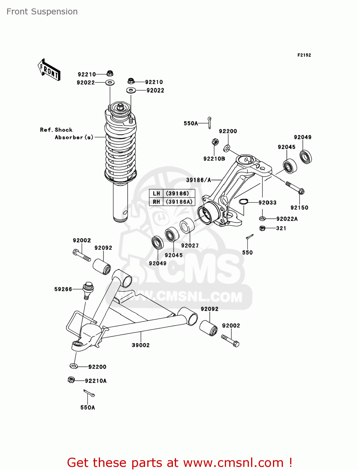 Kawasaki KAF950-FDF MULE4010 2013 USA / DIESEL 4X4 Front Suspension ...
