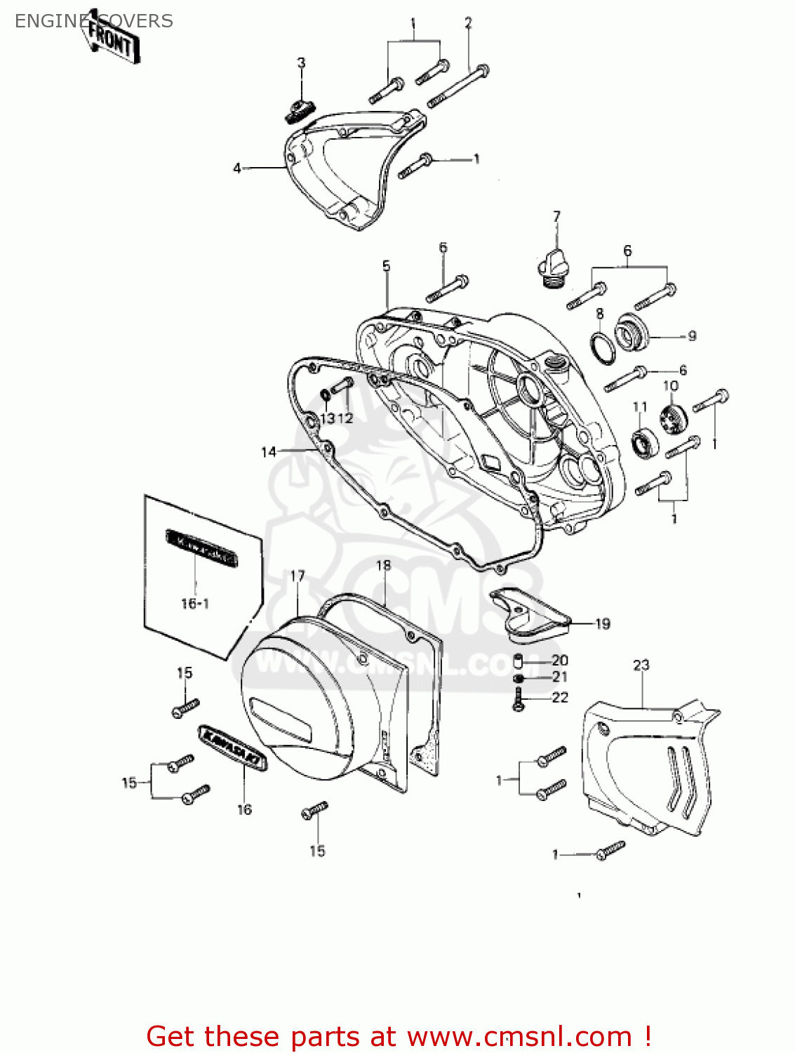 Kawasaki KE250-B1 1977 / MPH KPH parts lists and schematics