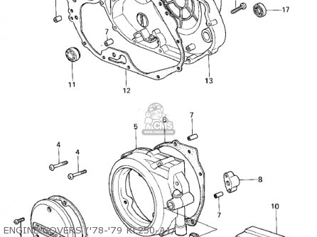 Kawasaki KL250A1 KLR250 1978 CANADA parts lists and schematics