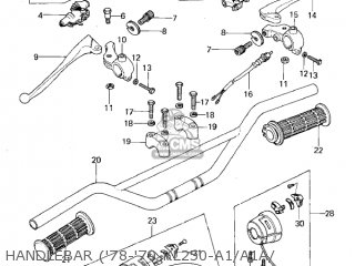 Kawasaki KL250A3 KLR250 1980 CANADA parts lists and schematics