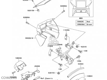 Kawasaki KL650A15 KLR650 2001 USA CALIFORNIA CANADA parts lists and ...