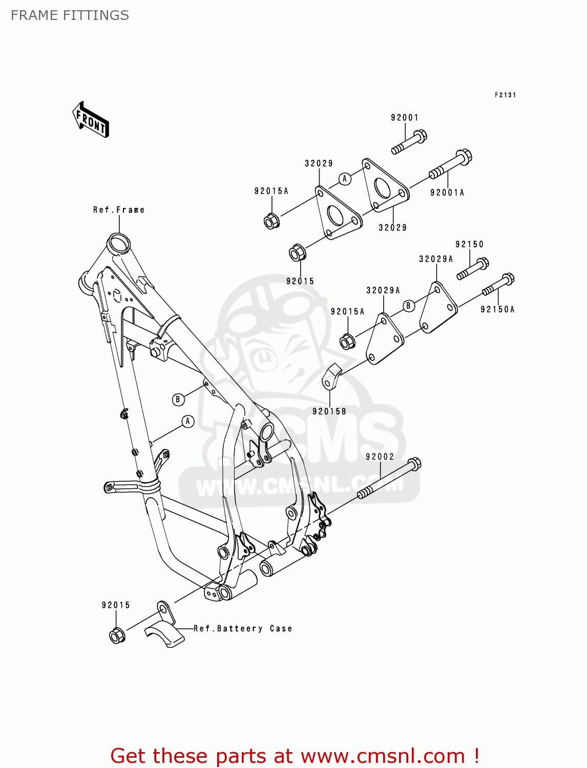 Kawasaki KL650C6 KLR650 2000 CANADA FRAME FITTINGS - buy original FRAME ...