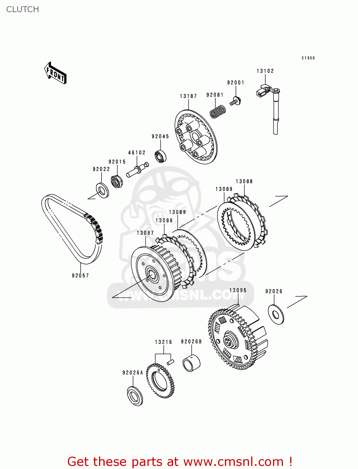 Kawasaki KLE500A8 1998 SWEDEN CLUTCH - buy original CLUTCH spares online