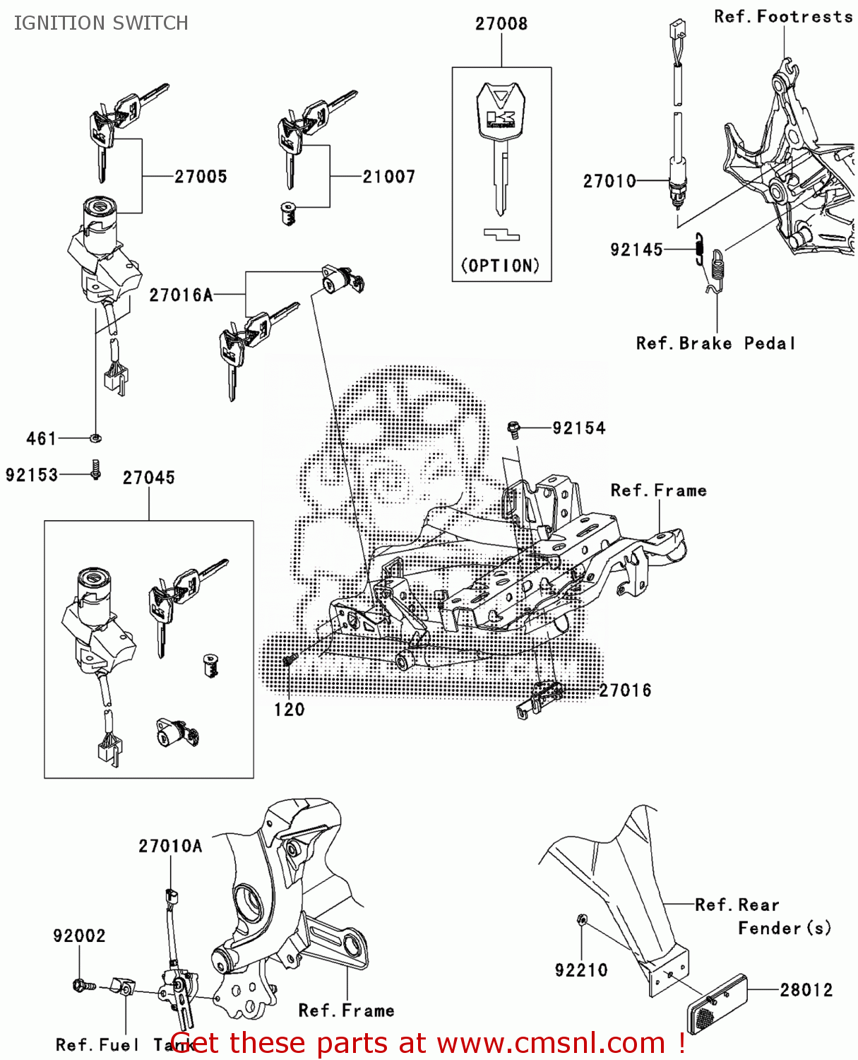 Kawasaki KLE650CEF VERSYS 2014 EUROPE,MIDDLE EAST,AFRICA IGNITION ...