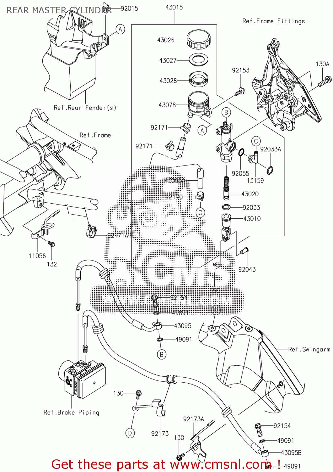 Kawasaki KLE650FJF VERSYS 650 2018 EUROPE,MIDDLE EAST,AFRICA REAR ...