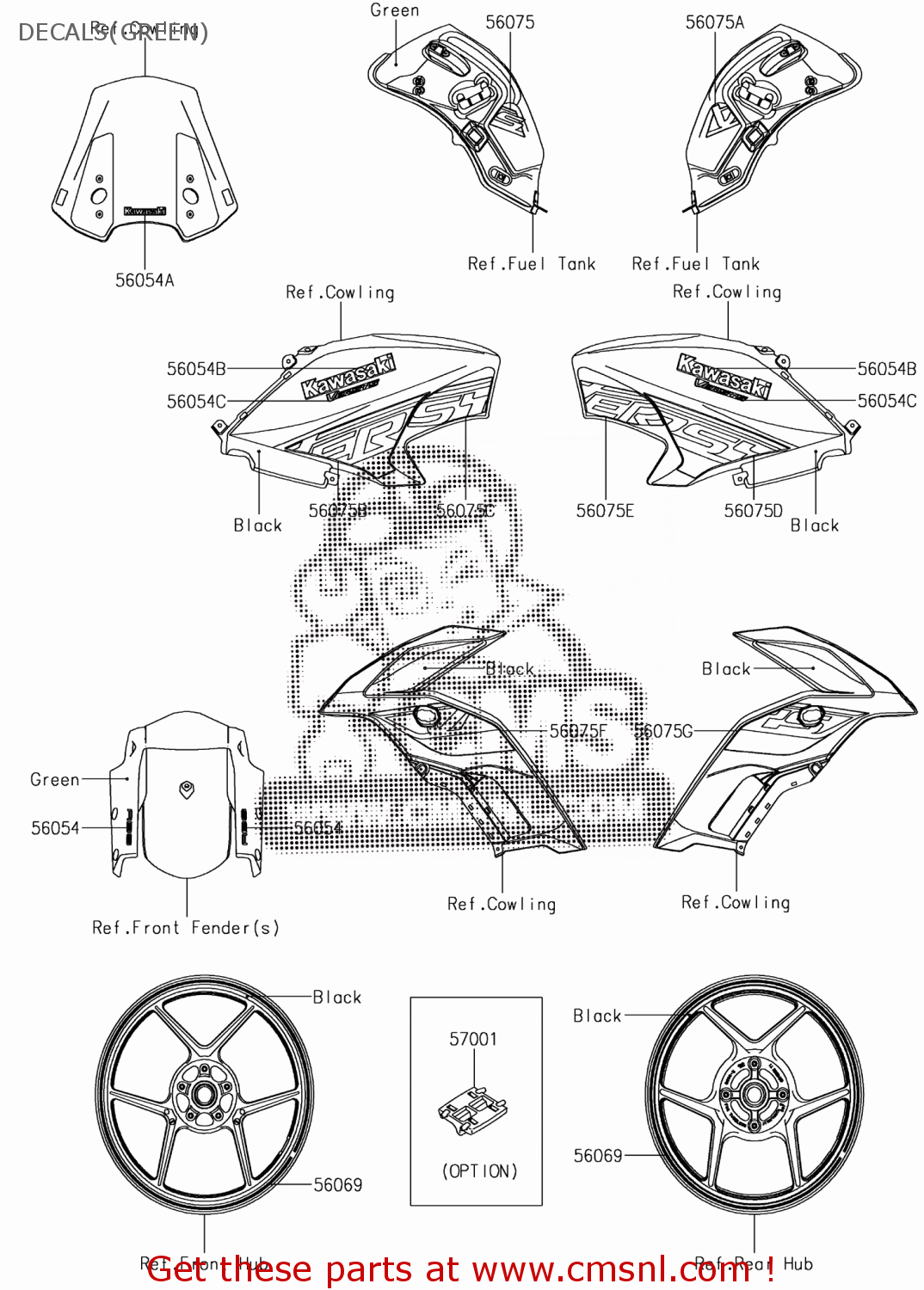 Kawasaki KLE650FJFA VERSYS 650 2018 EUROPE,MIDDLE EAST,AFRICA DECALS ...