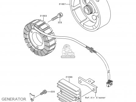 Kawasaki KLF220-A13 BAYOU220 2000 USA CALIFORNIA CANADA parts lists and ...