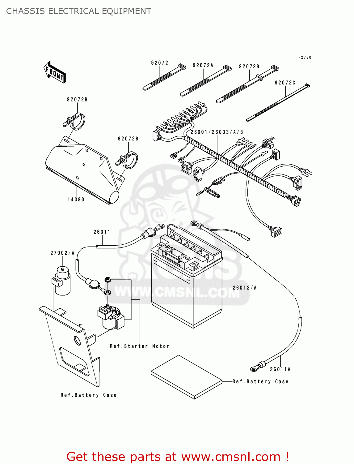 Kawasaki KLF220-A9 BAYOU220 1996 USA CANADA CHASSIS ELECTRICAL ...