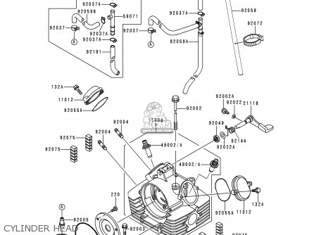 Kawasaki KLF300-B11 BAYOU300 1998 USA CALIFORNIA CANADA parts lists and ...