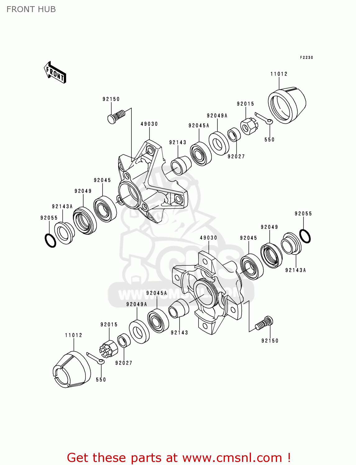 Kawasaki KLF300-B7 BAYOU300 1994 AUSTRALIA parts lists and schematics
