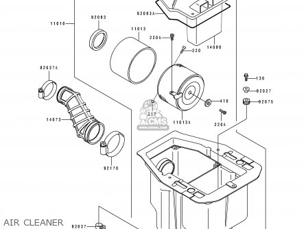 Kawasaki KLF400-B1 BAYOU4004X4 1993 EUROPE UK AS parts lists and schematics