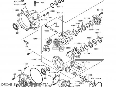 Kawasaki KLF400-B1 BAYOU4004X4 1993 EUROPE UK AS parts lists and schematics