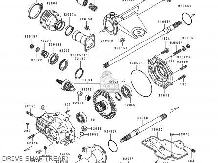 Kawasaki KLF400-B1 BAYOU4004X4 1993 EUROPE UK AS parts lists and schematics