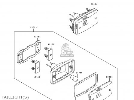 Kawasaki KLF400-B1 BAYOU4004X4 1993 EUROPE UK AS parts lists and schematics