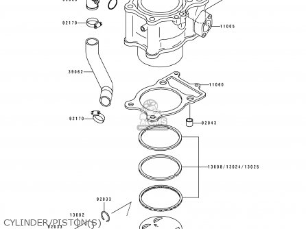 Kawasaki KLF400-B2 BAYOU4004X4 1994 USA CANADA parts lists and schematics