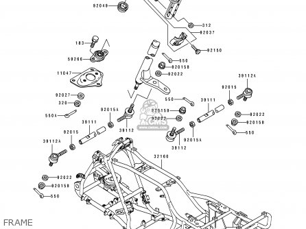Kawasaki KLF400-B2 BAYOU4004X4 1994 USA CANADA parts lists and schematics