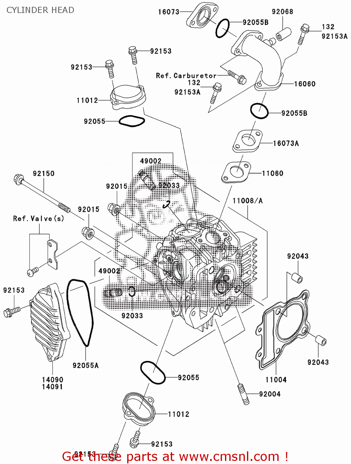 Kawasaki KLX110-A4 2005 EUROPE CYLINDER HEAD - buy original CYLINDER ...