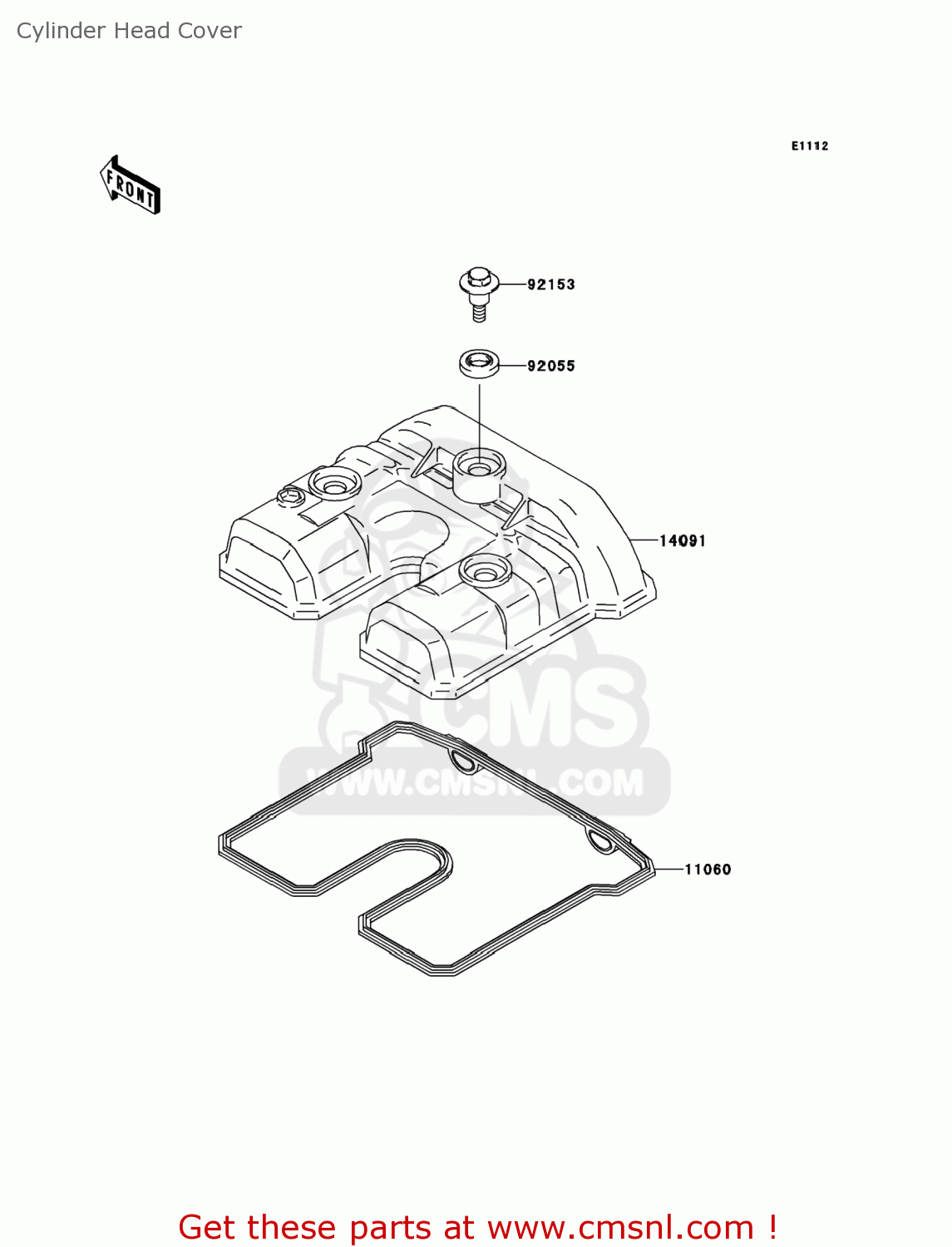 Kawasaki KLX250TBF KLX250S 2011 USA Cylinder Head Cover - buy original ...