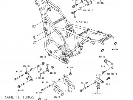 Kawasaki KLX650D1 KLX650R 1996 EUROPE FRANCE parts lists and schematics