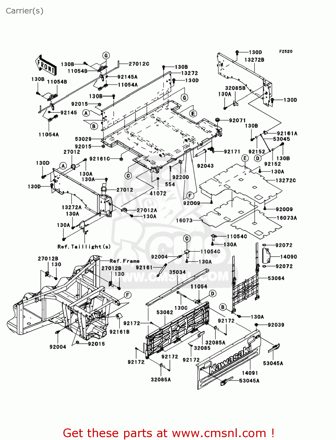 Kawasaki KRF750-K9F TERYX750 2009 USA / 4X4 LE Carrier(s) - buy ...